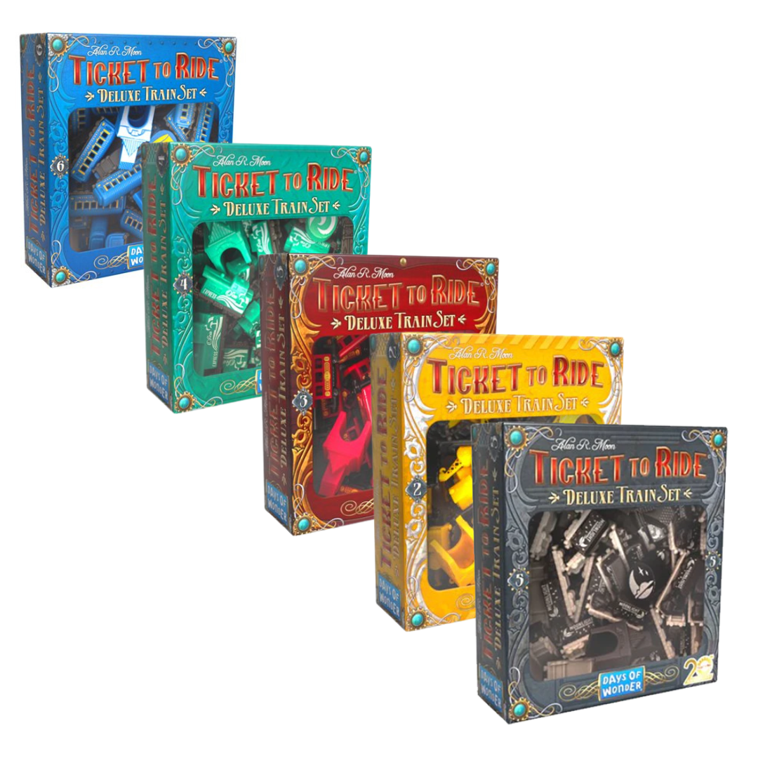 Ticket to Ride: 20th Anniversary Deluxe Train Set of 5 – Hobbiesville
