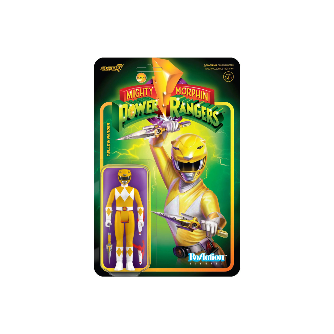 Mighty Morphin Power Rangers ReAction Figure Wave 3 Yellow Ranger ...