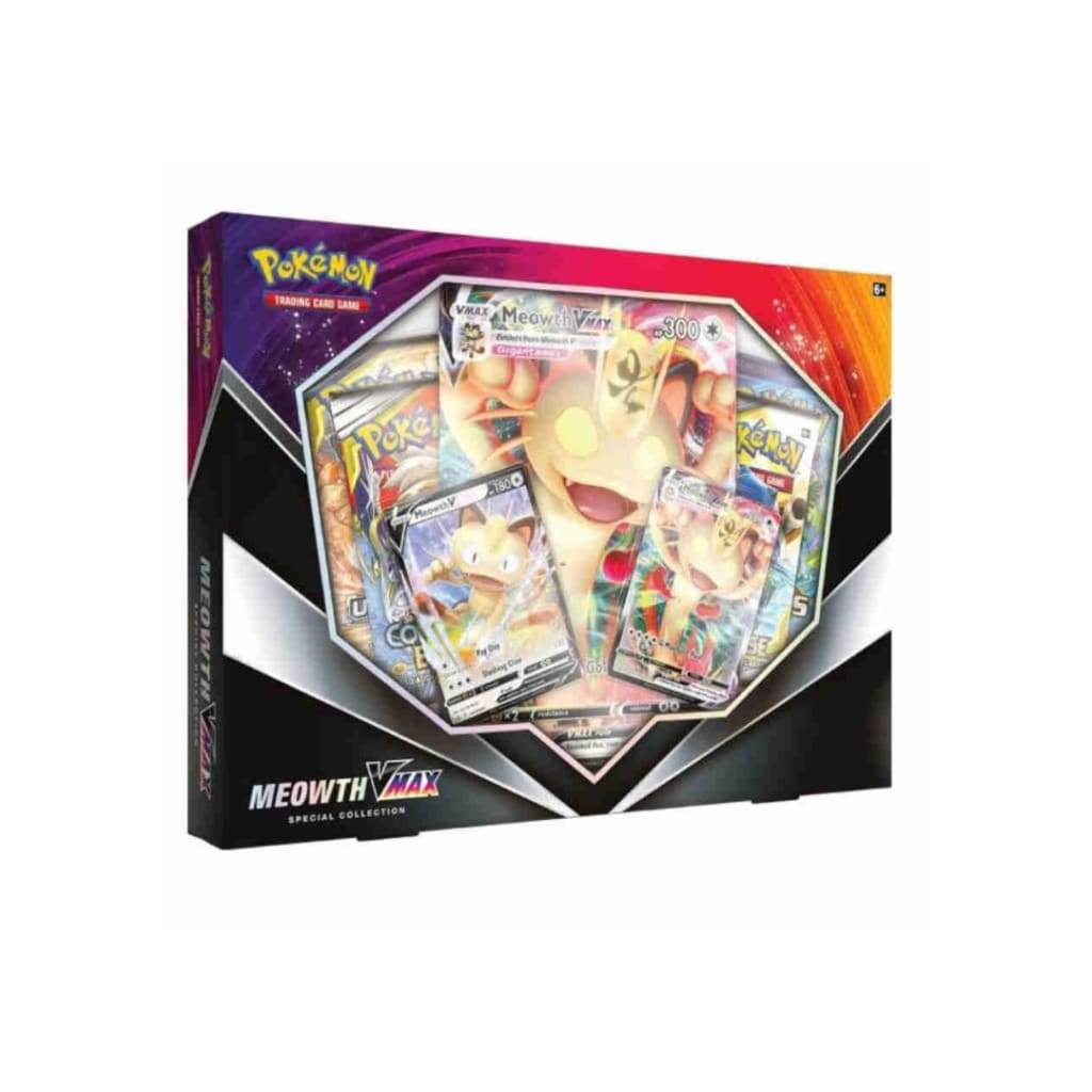 Pokemon Tcg Meowth v Max Box International Version (4 Packs) – Hobbiesville